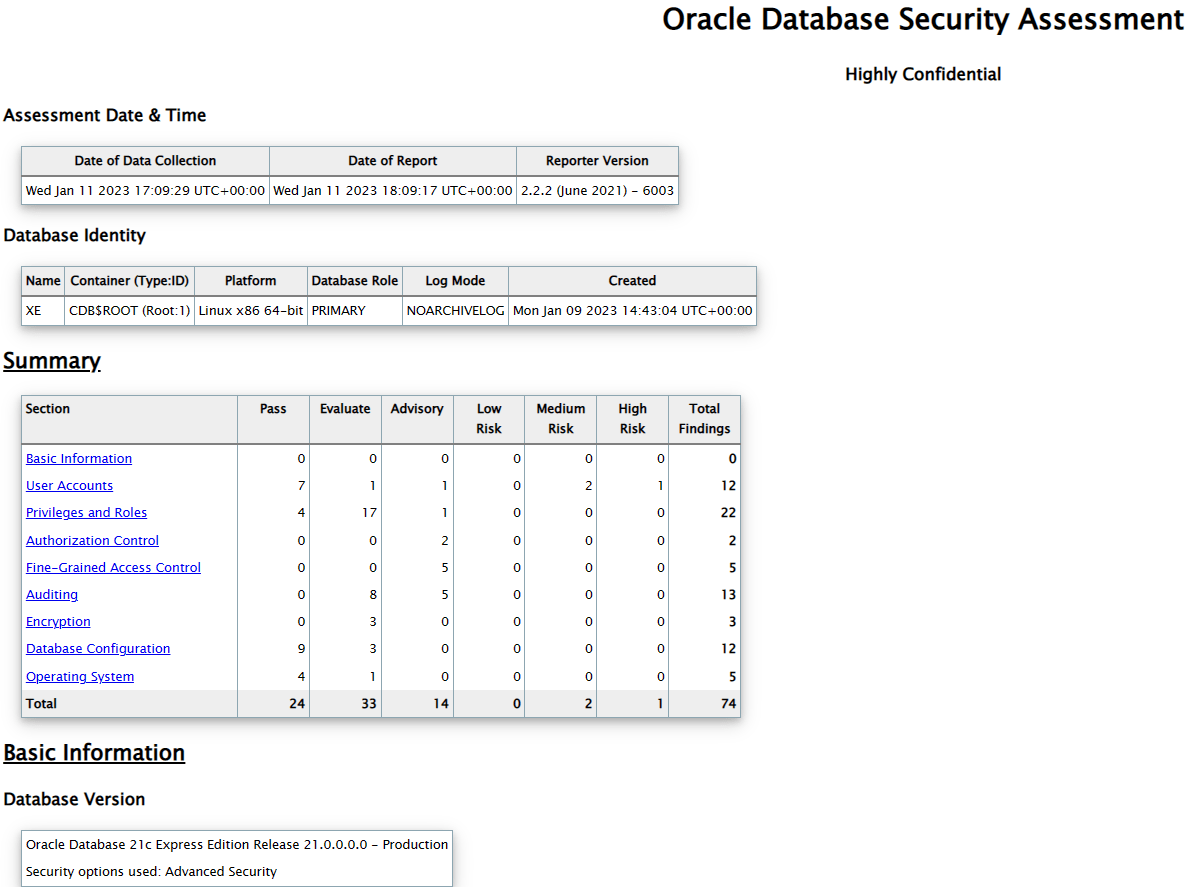Oracle DB Security Assessment Tool (DBSAT) - DBA Next Step