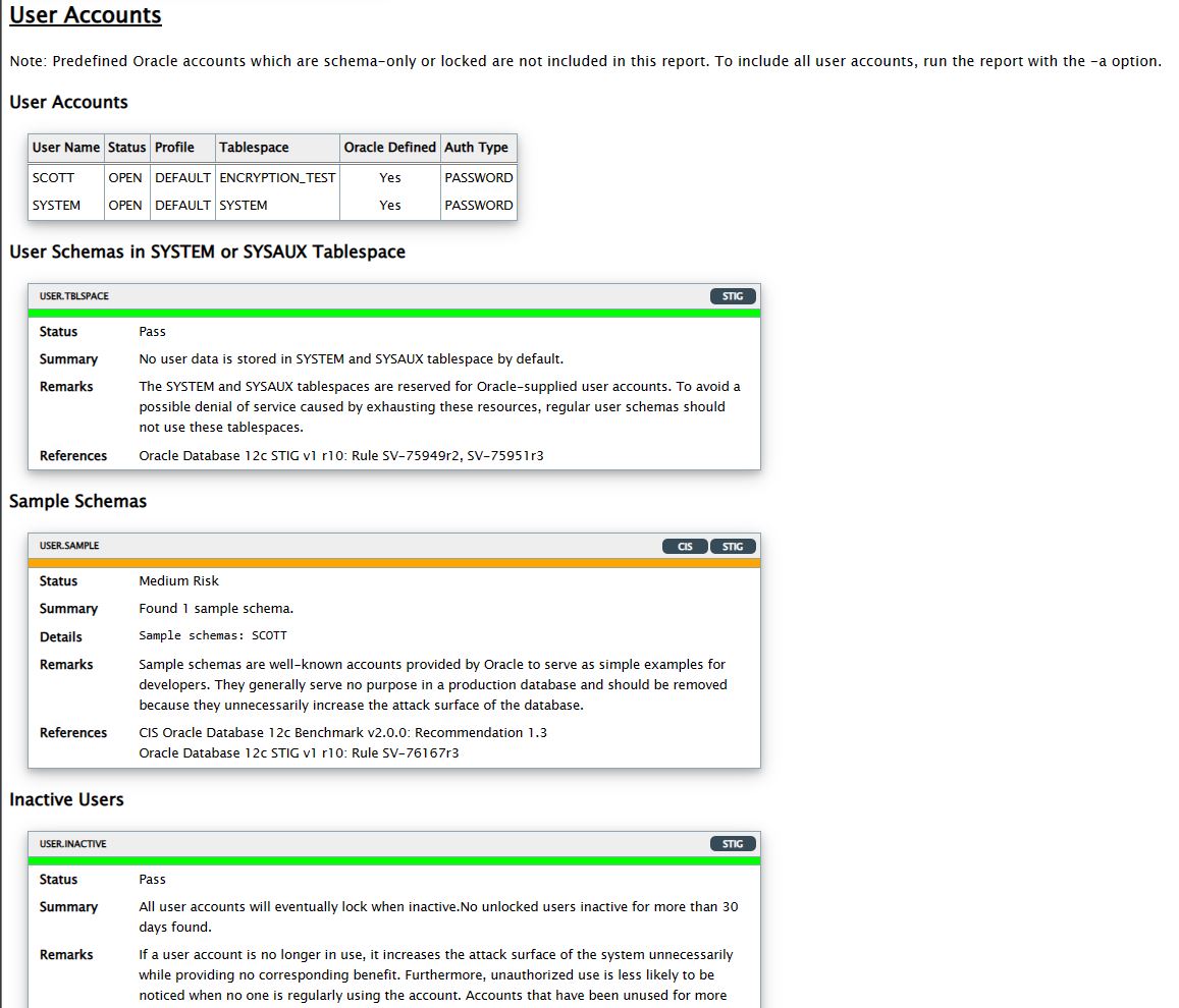 Oracle DB Security Assessment Tool (DBSAT) - DBA Next Step