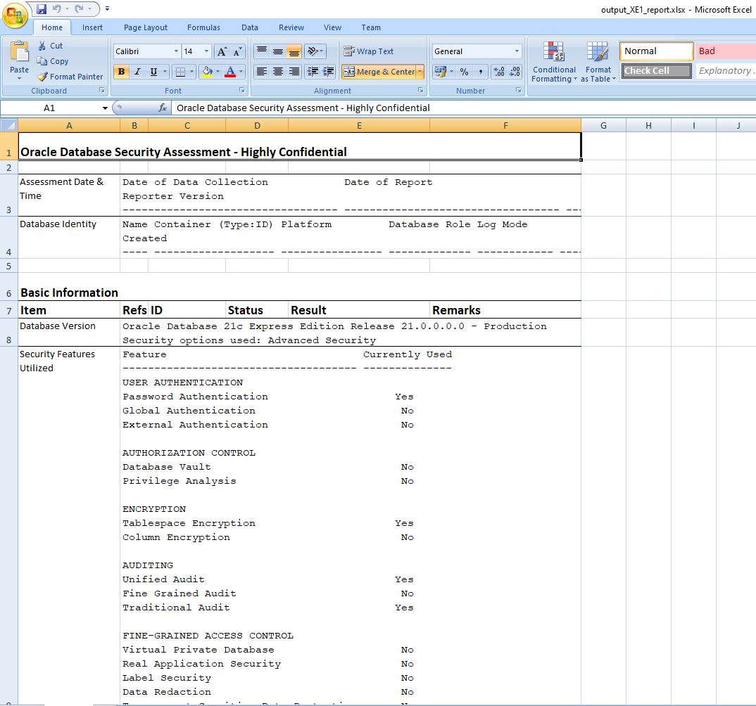 Oracle DB Security Assessment Tool (DBSAT) - DBA Next Step